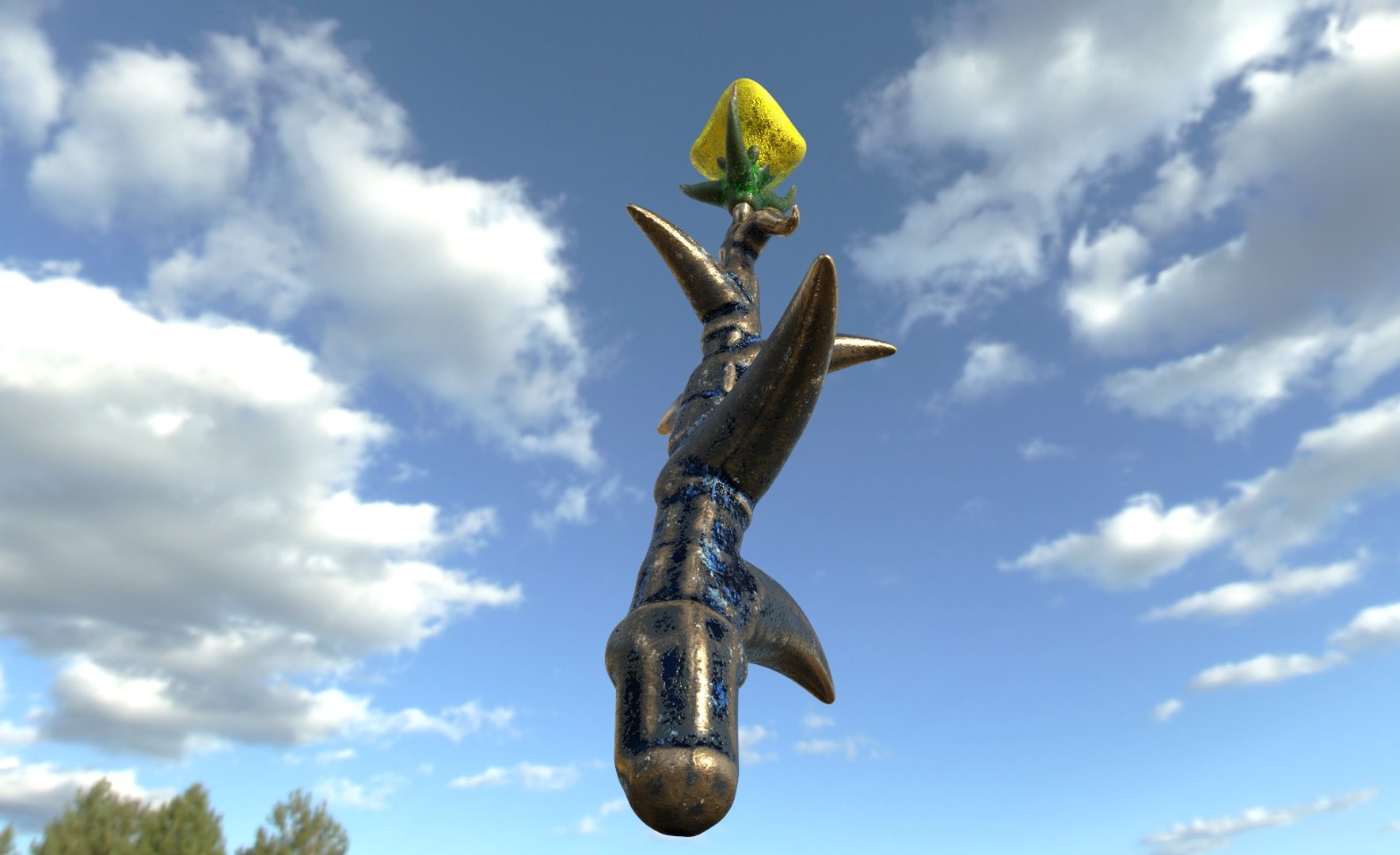 alien rose flower 3d x