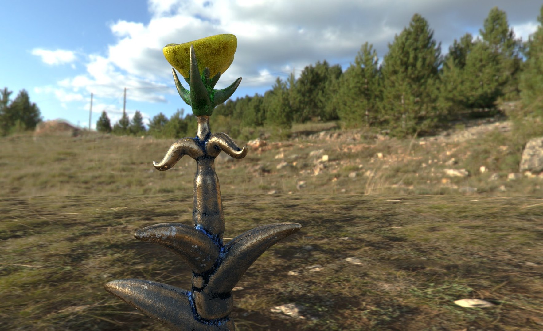 alien rose flower 3d x