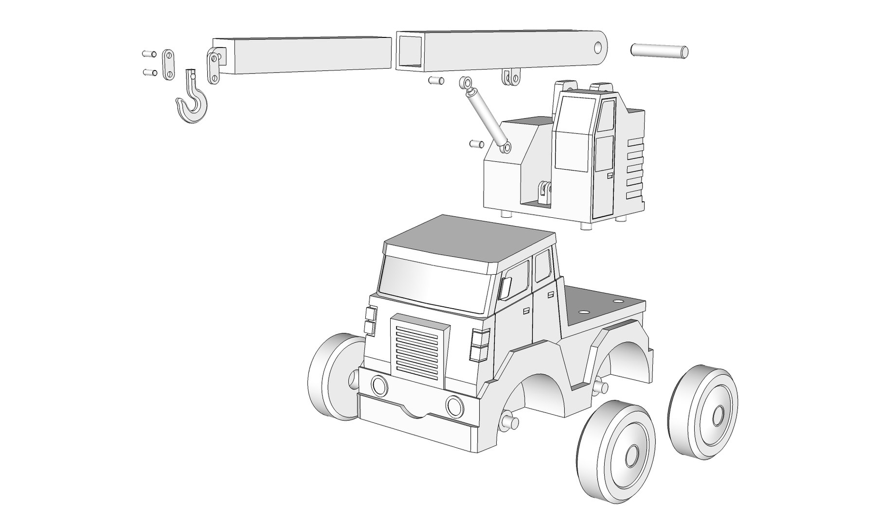Toy Crane 3D Model - TurboSquid 1391301