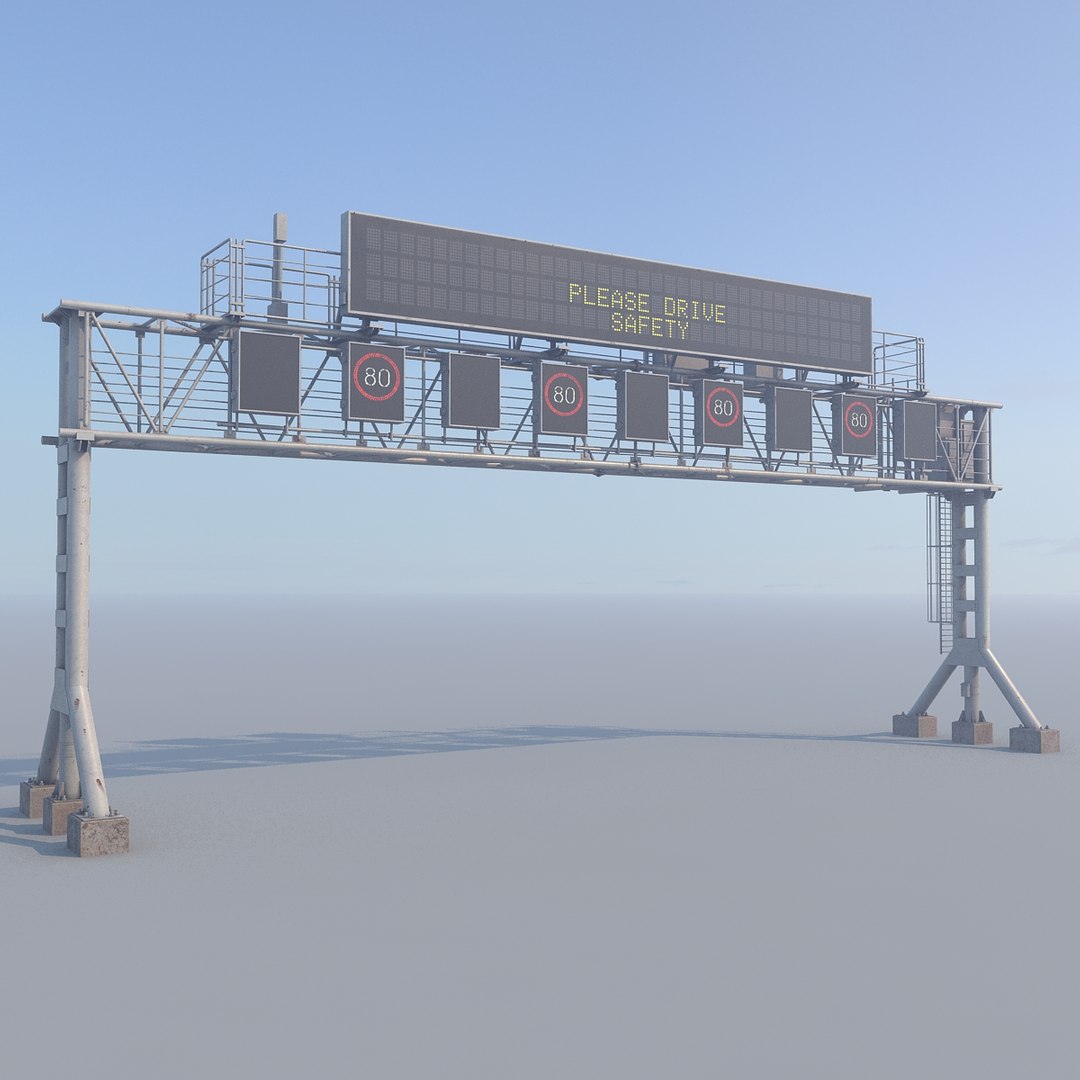 Electronic Traffic Information Display 3D Model - TurboSquid 1377078