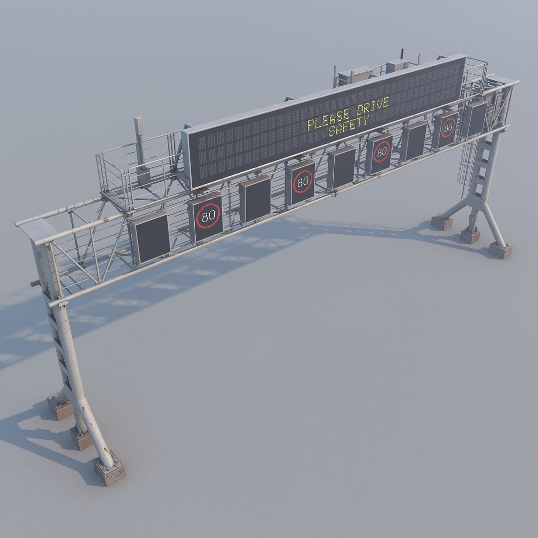 Electronic Traffic Information Display 3D Model - TurboSquid 1377078