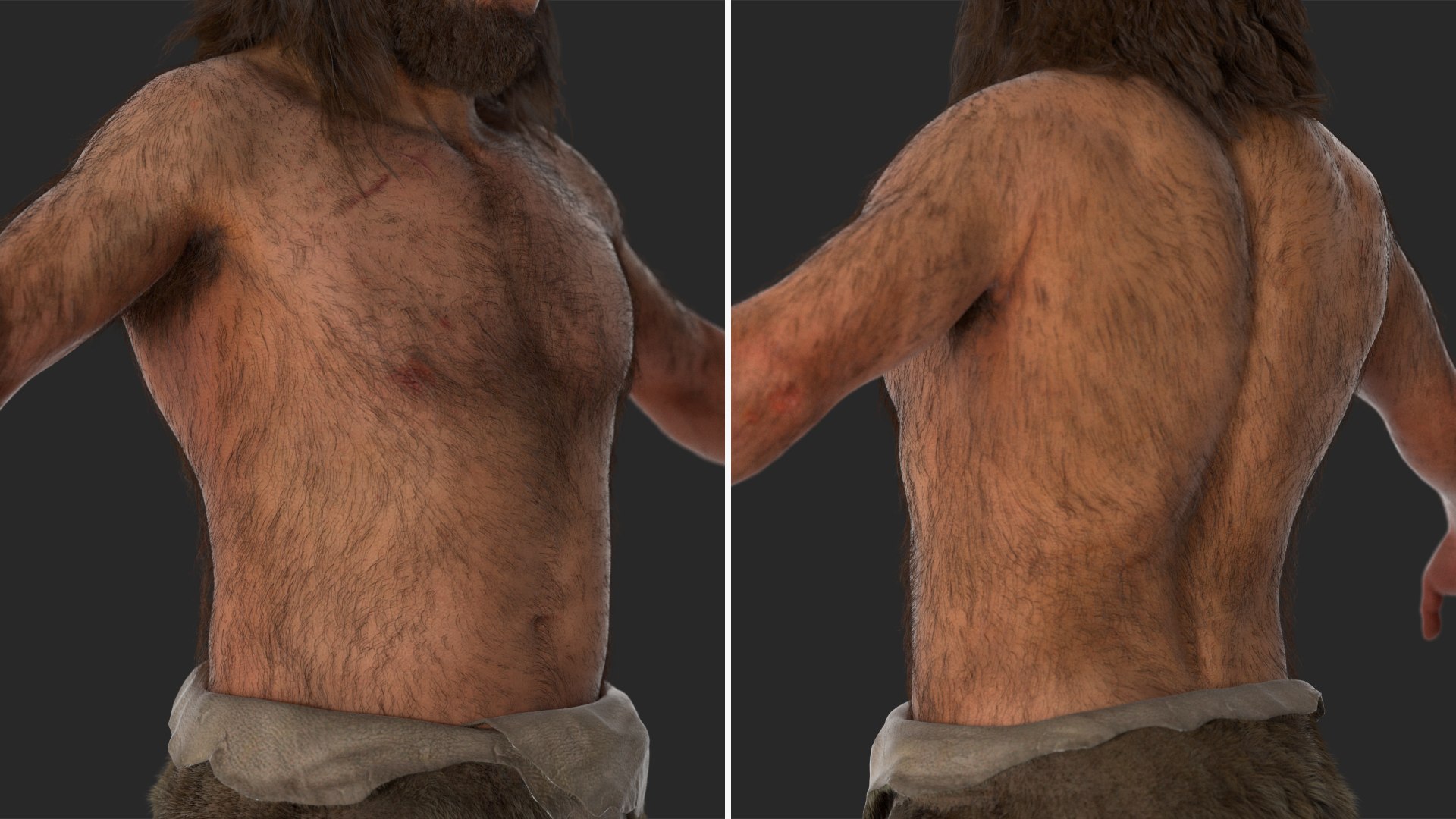 Neanderthal T-Pose Fur 3D model - TurboSquid 2089909