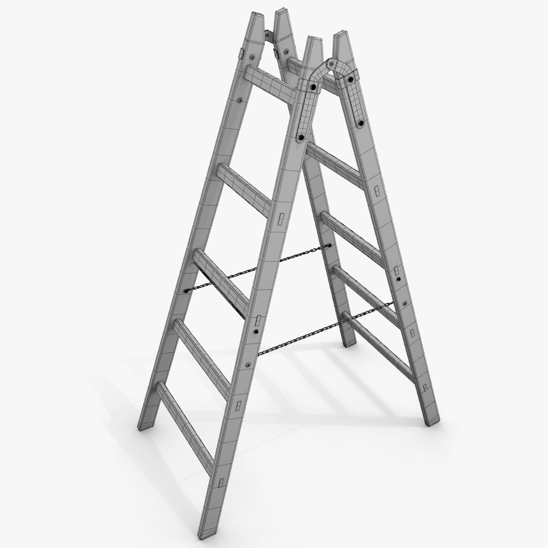 stepladder step ladder 3d model