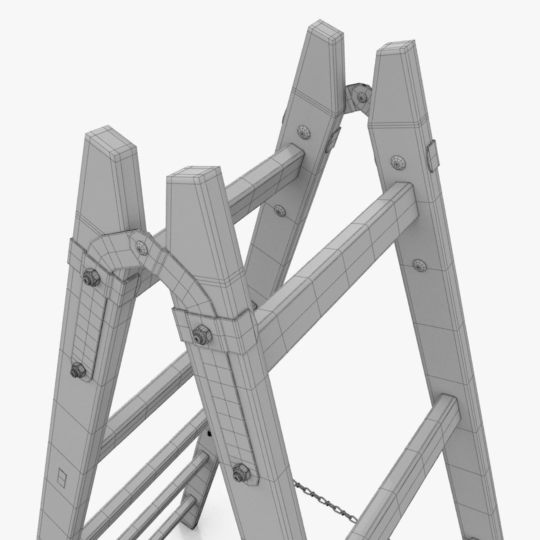 stepladder step ladder 3d model