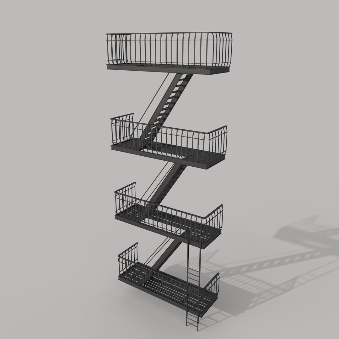 Fire Escape 3D - TurboSquid 2347852