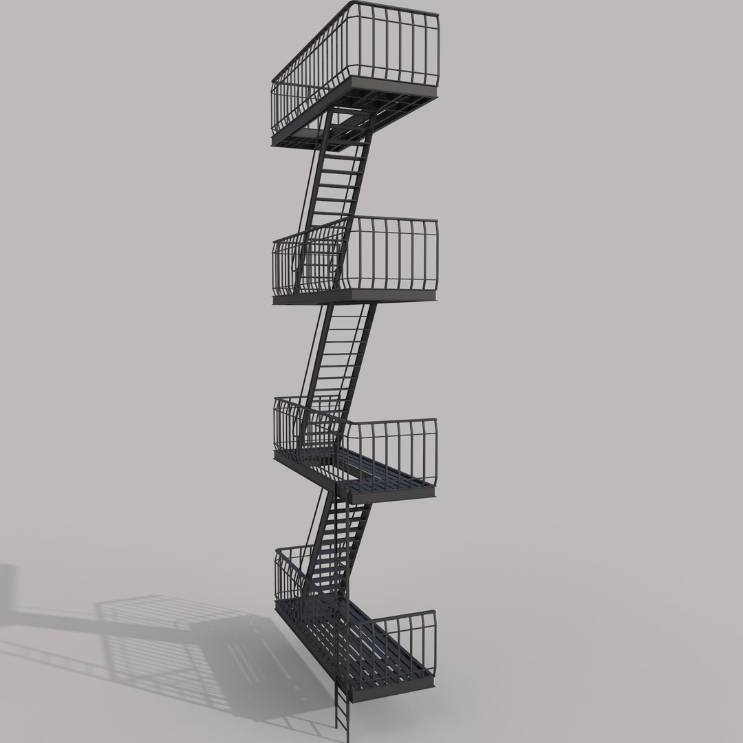 Fire Escape 3D - TurboSquid 2347852