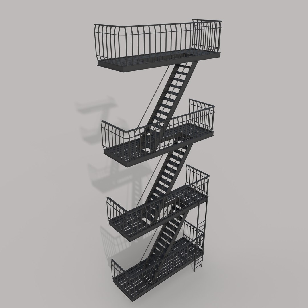 Fire Escape 3D - TurboSquid 2347852
