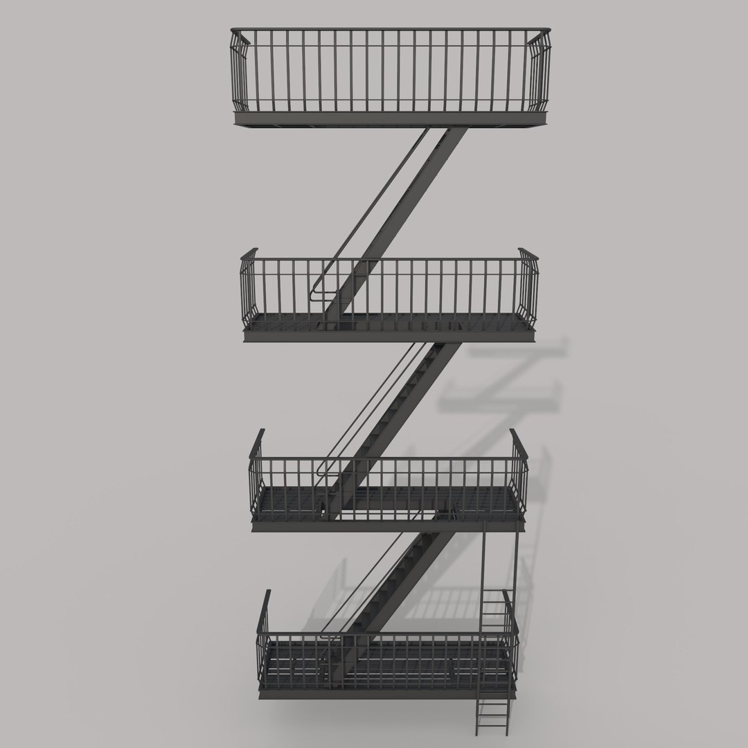 Fire Escape 3D - TurboSquid 2347852