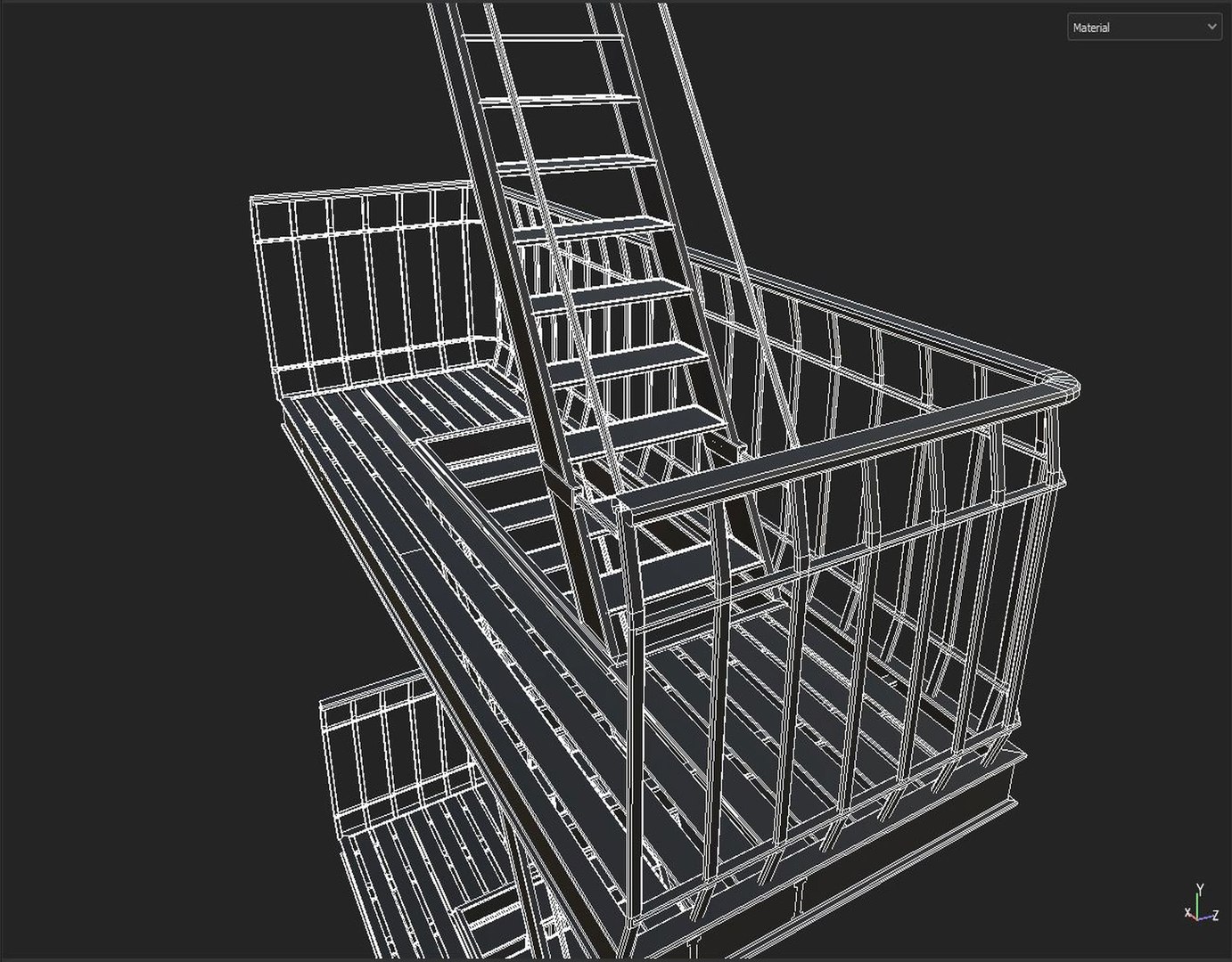 Fire Escape 3D - TurboSquid 2347852