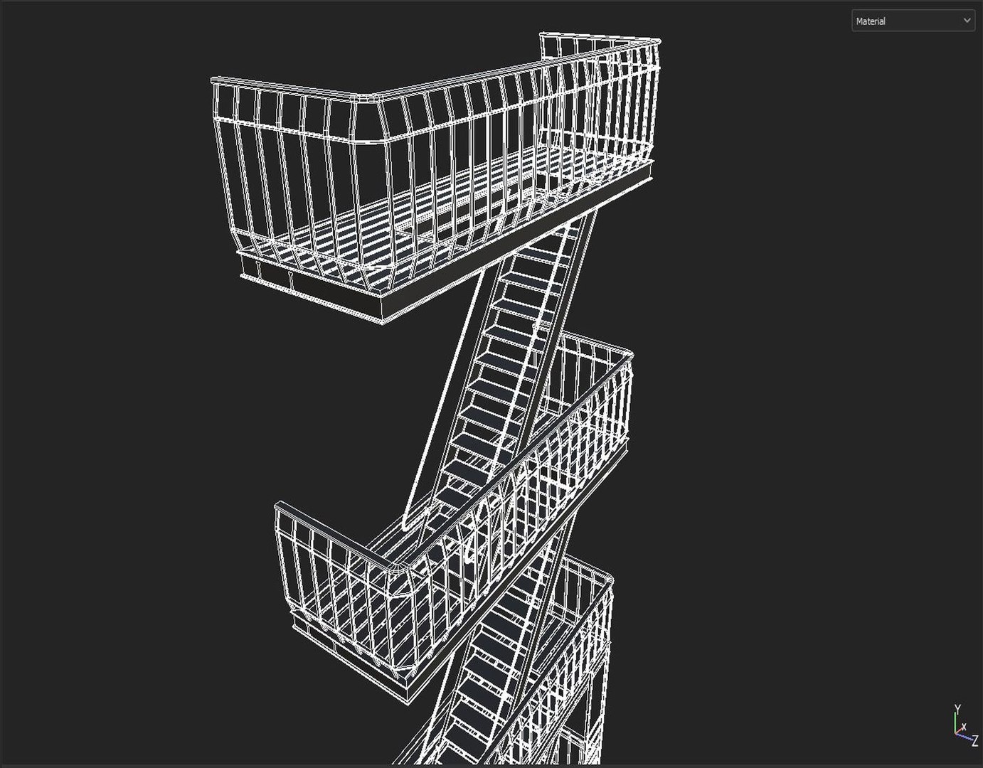 Fire Escape 3D - TurboSquid 2347852