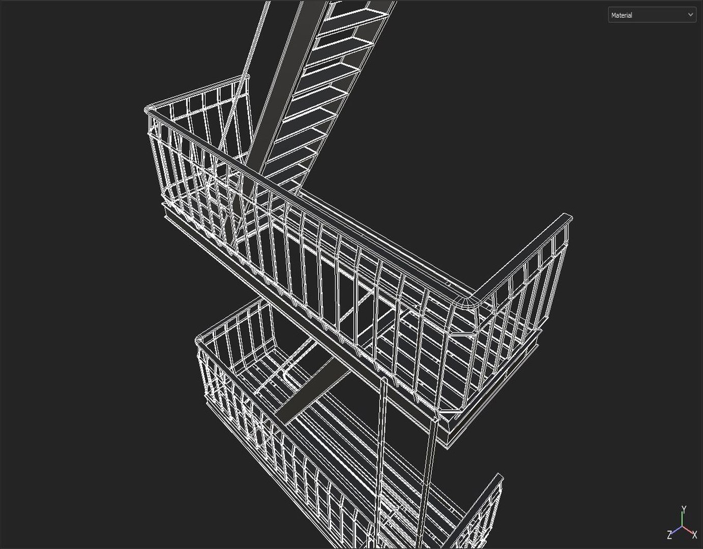 Fire Escape 3D - TurboSquid 2347852