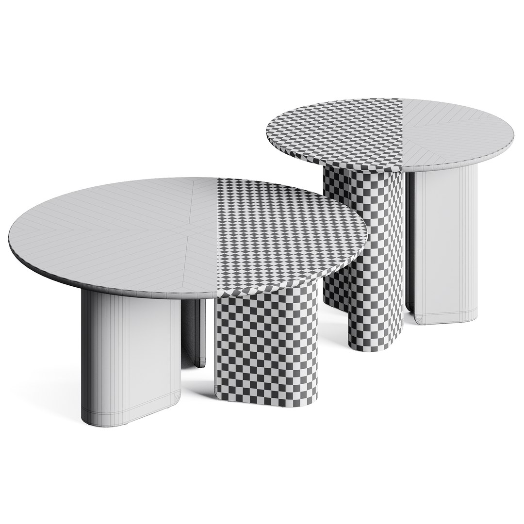 Arhaus Jaira Coffee Circles Table Close 3D Model - TurboSquid 2070099