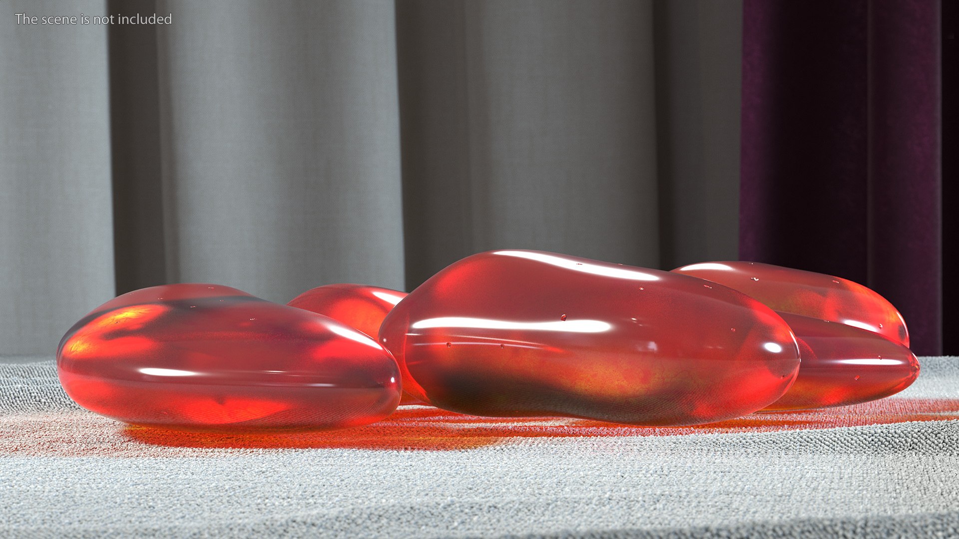 3D model Polished Amber Stones - TurboSquid 1879489