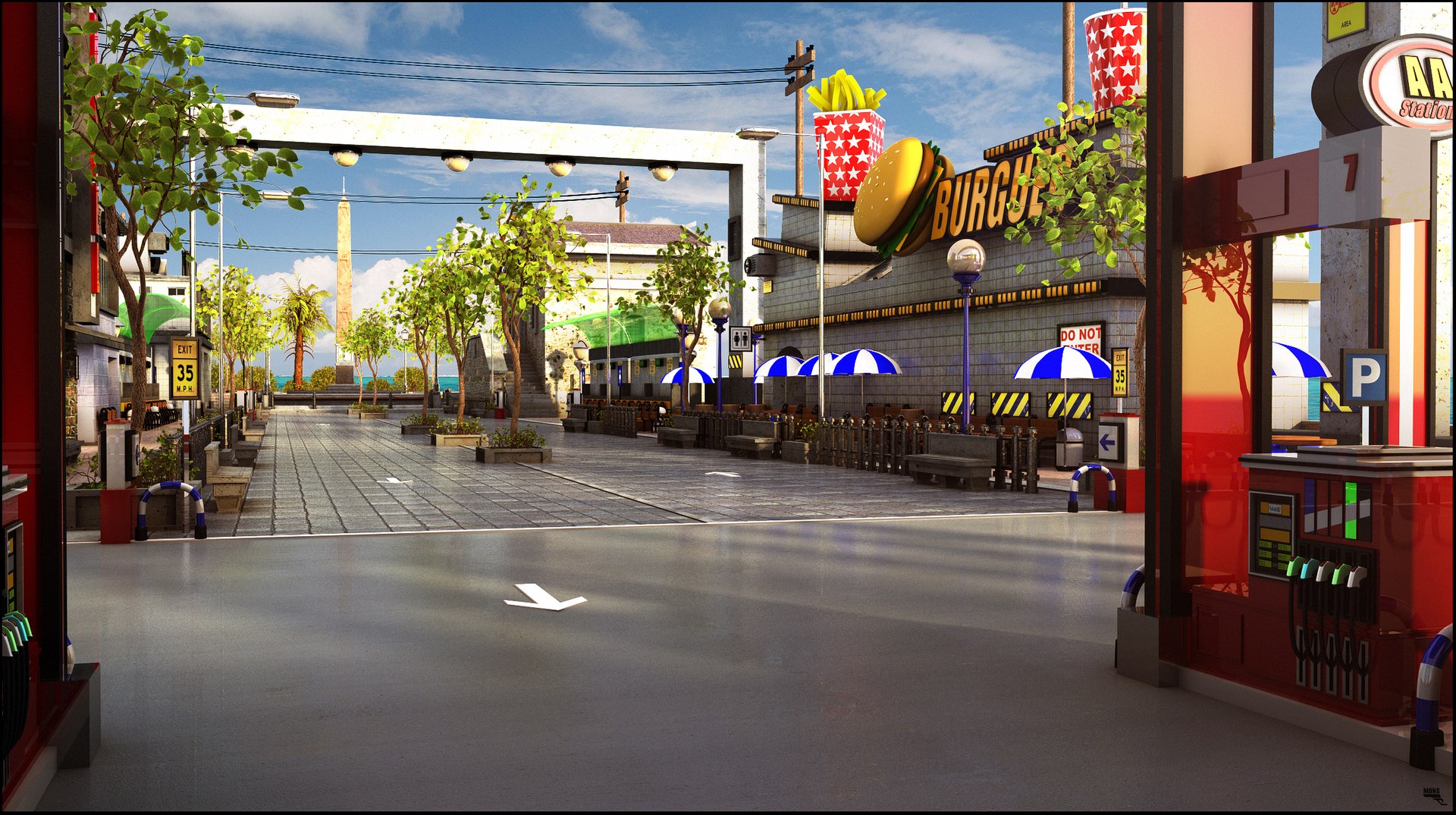 Street Cartoon Toon 3D - TurboSquid 1155896