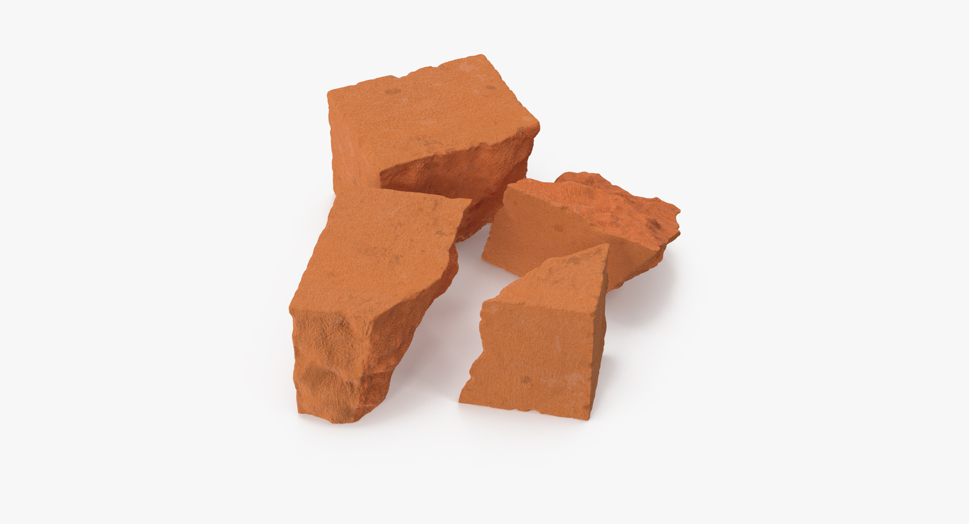 6 Broken Bricks 3d Max