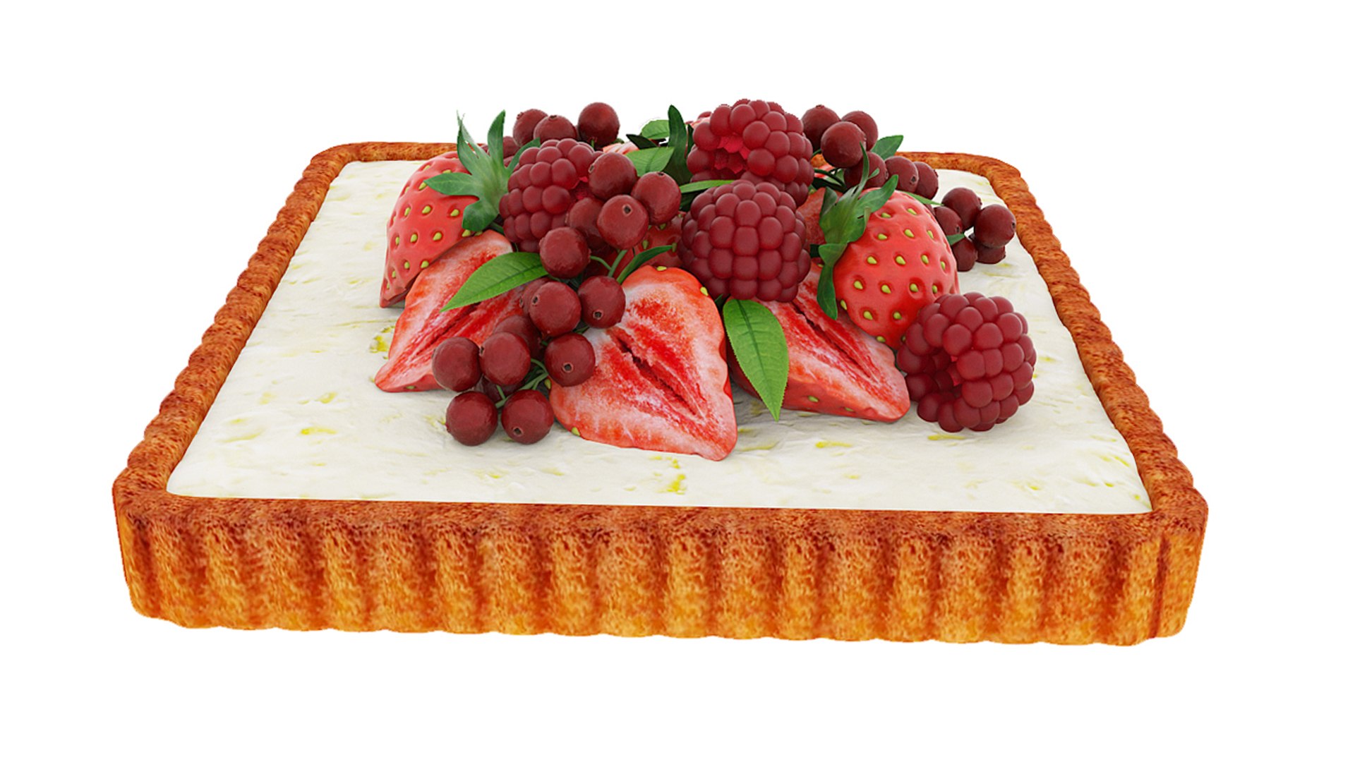 3D Fruit Berry Cake Collection - TurboSquid 1911208