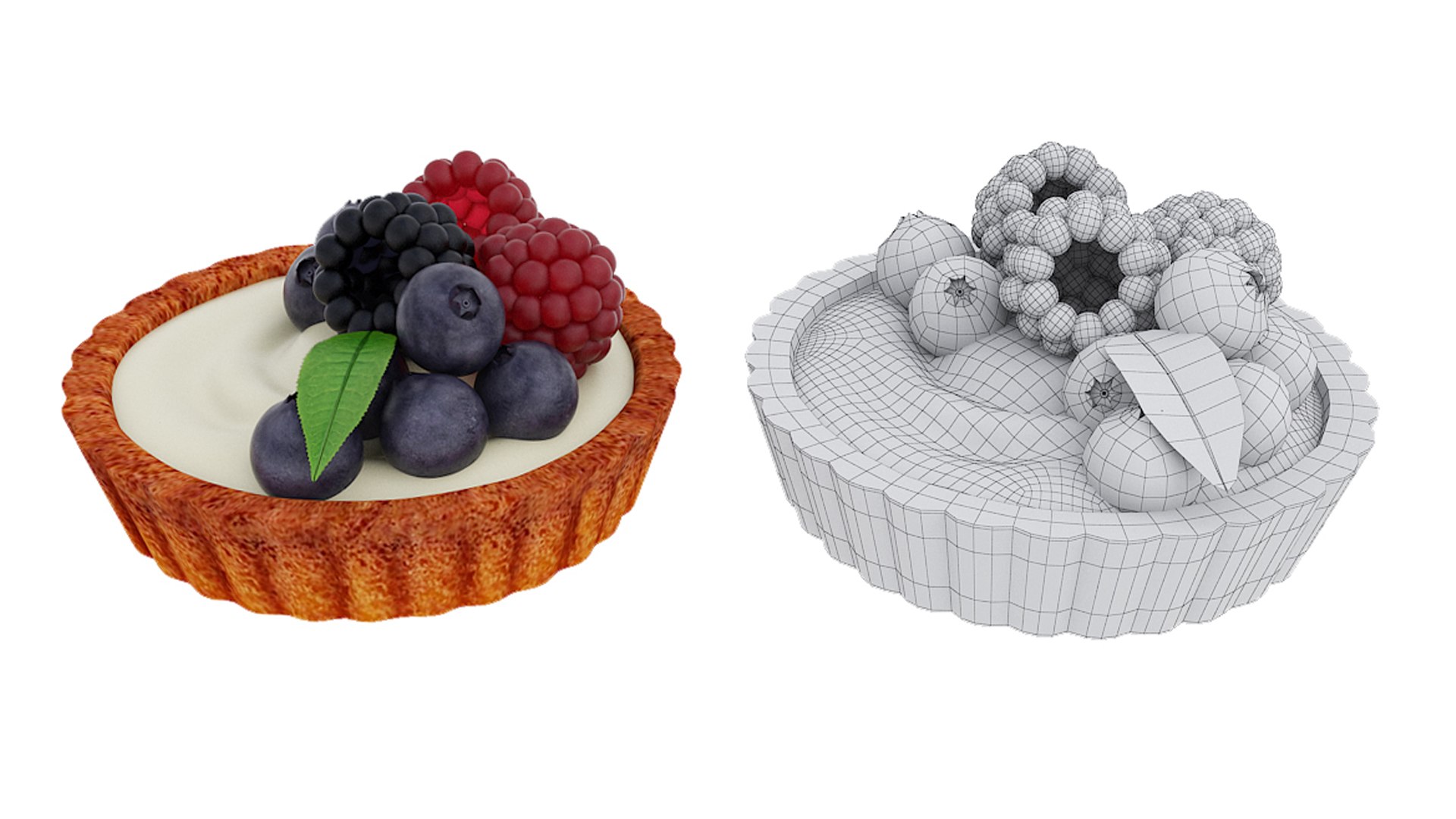 3D Fruit Berry Cake Collection - TurboSquid 1911208