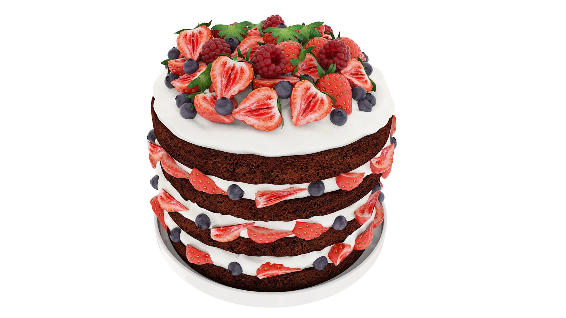 3D Fruit berry cake collection - TurboSquid 1911208