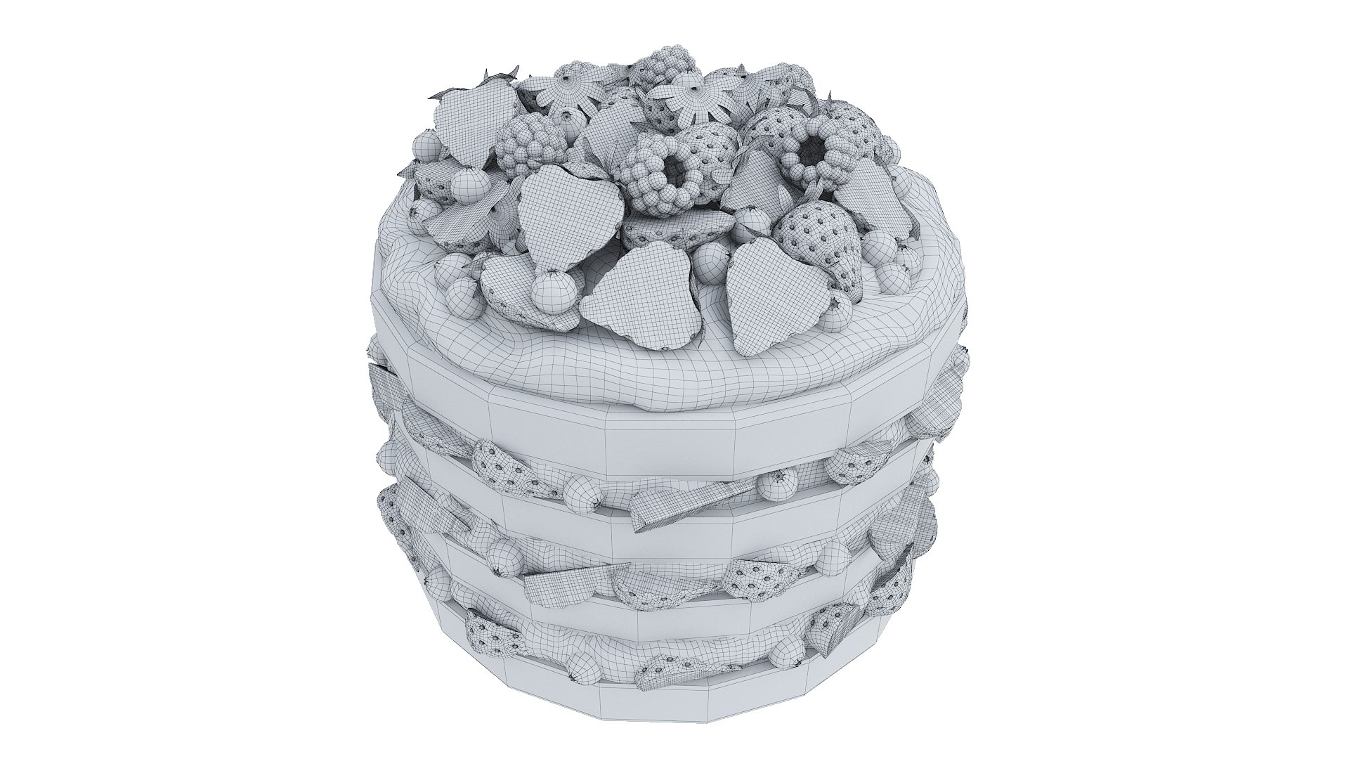 3D Fruit Berry Cake Collection - TurboSquid 1911208