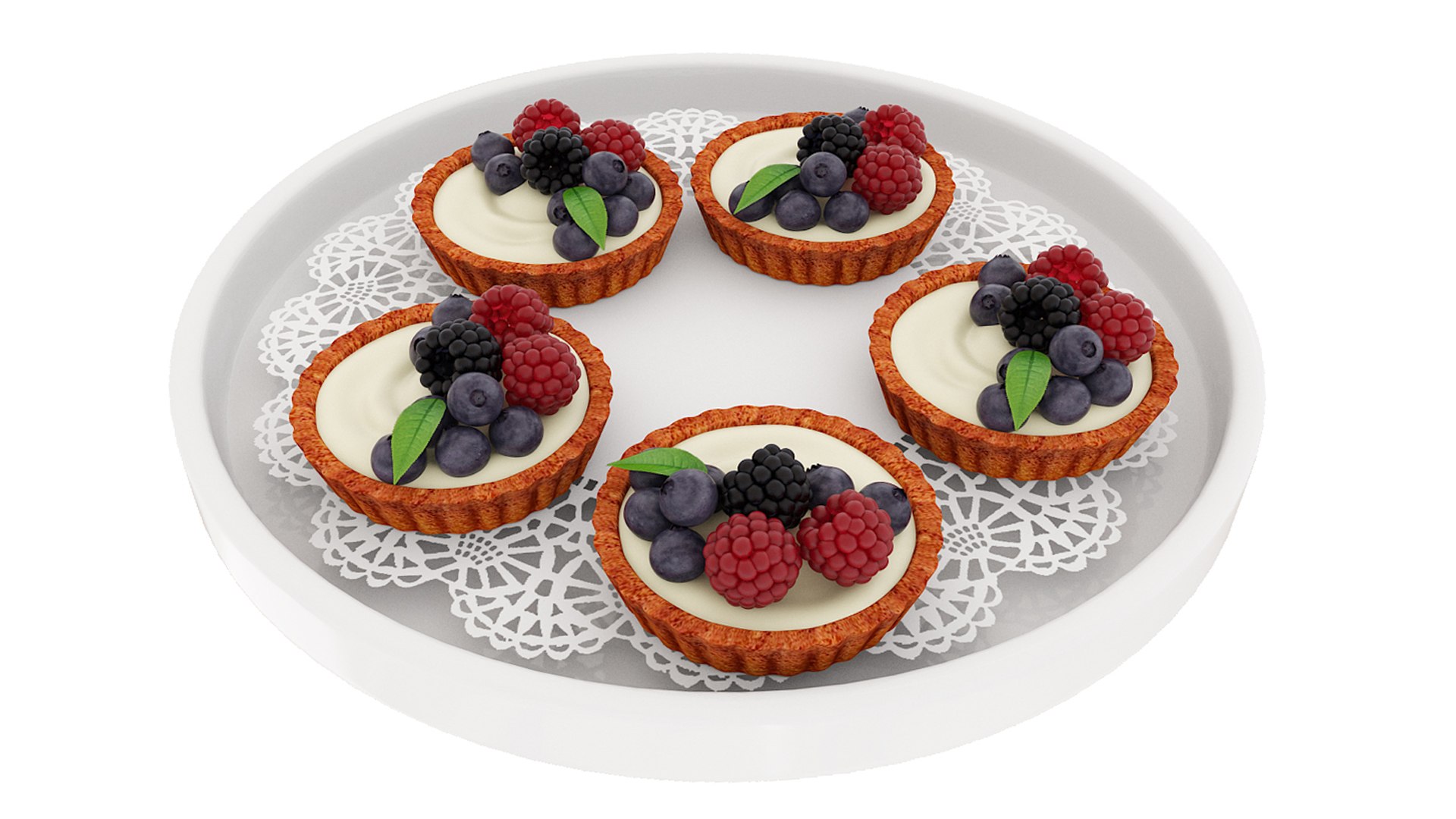 3D Fruit Berry Cake Collection - TurboSquid 1911208