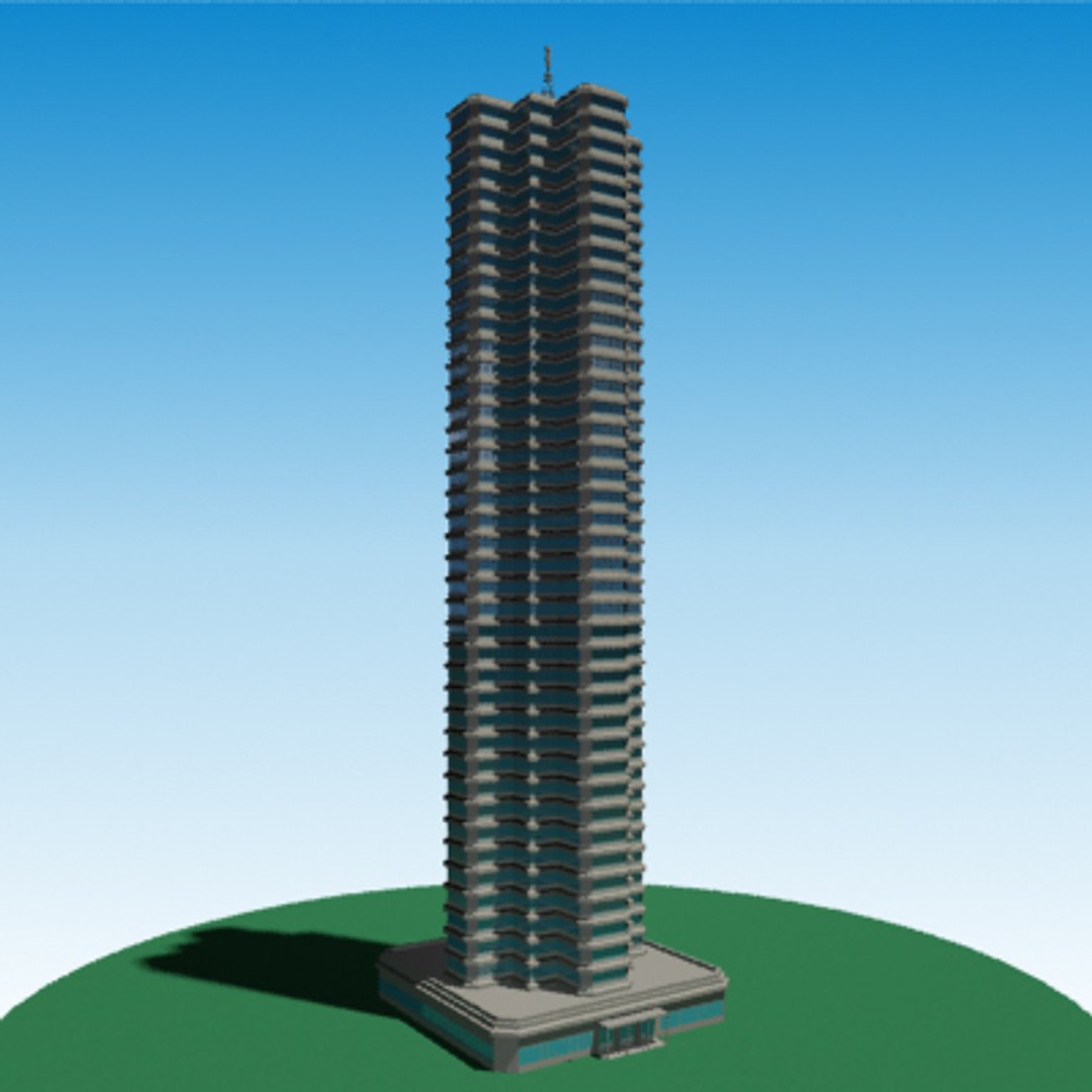 Realistic Skyscraper 3d Model