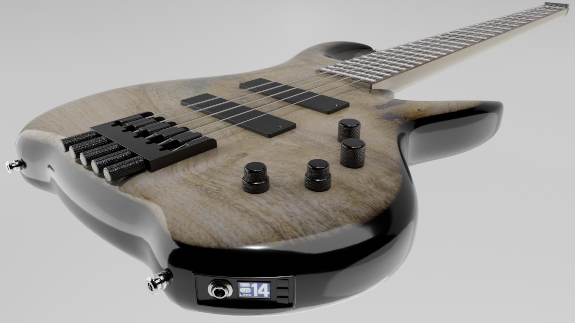 Bass Guitar with Stand and Amplifier 3D model - TurboSquid 1984088