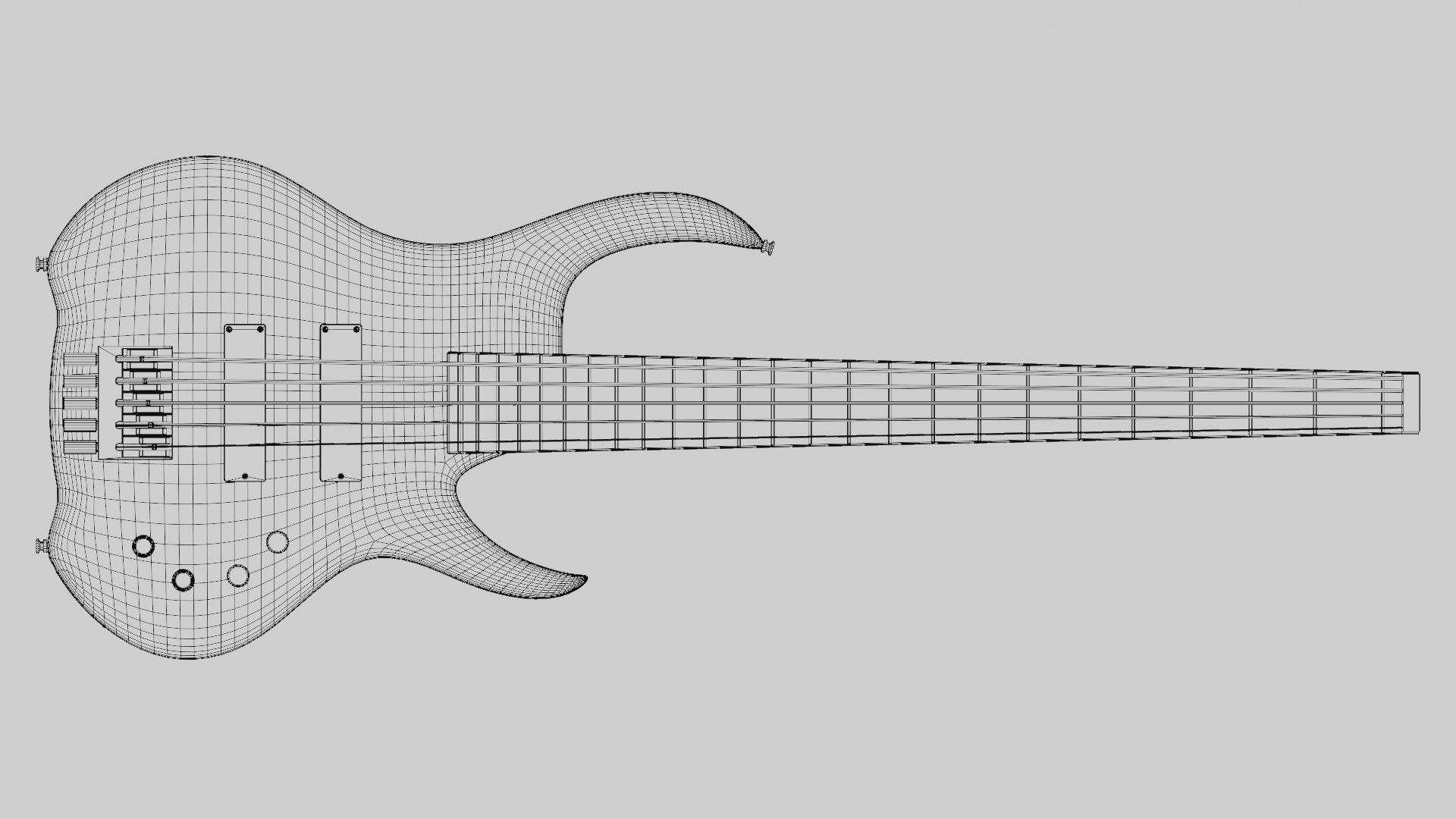 Bass Guitar with Stand and Amplifier 3D model - TurboSquid 1984088