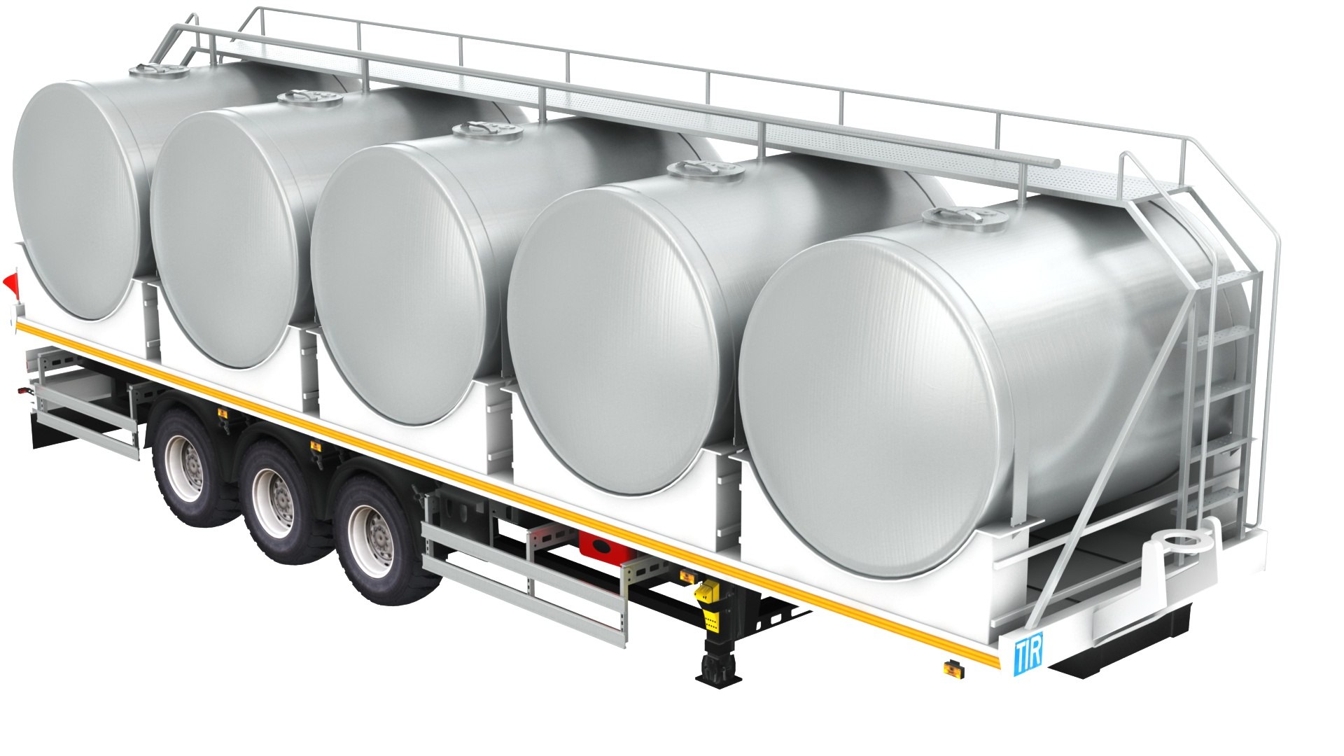 Food Grade Trailer Collection Milk Trailer 3D Model - TurboSquid 2277978