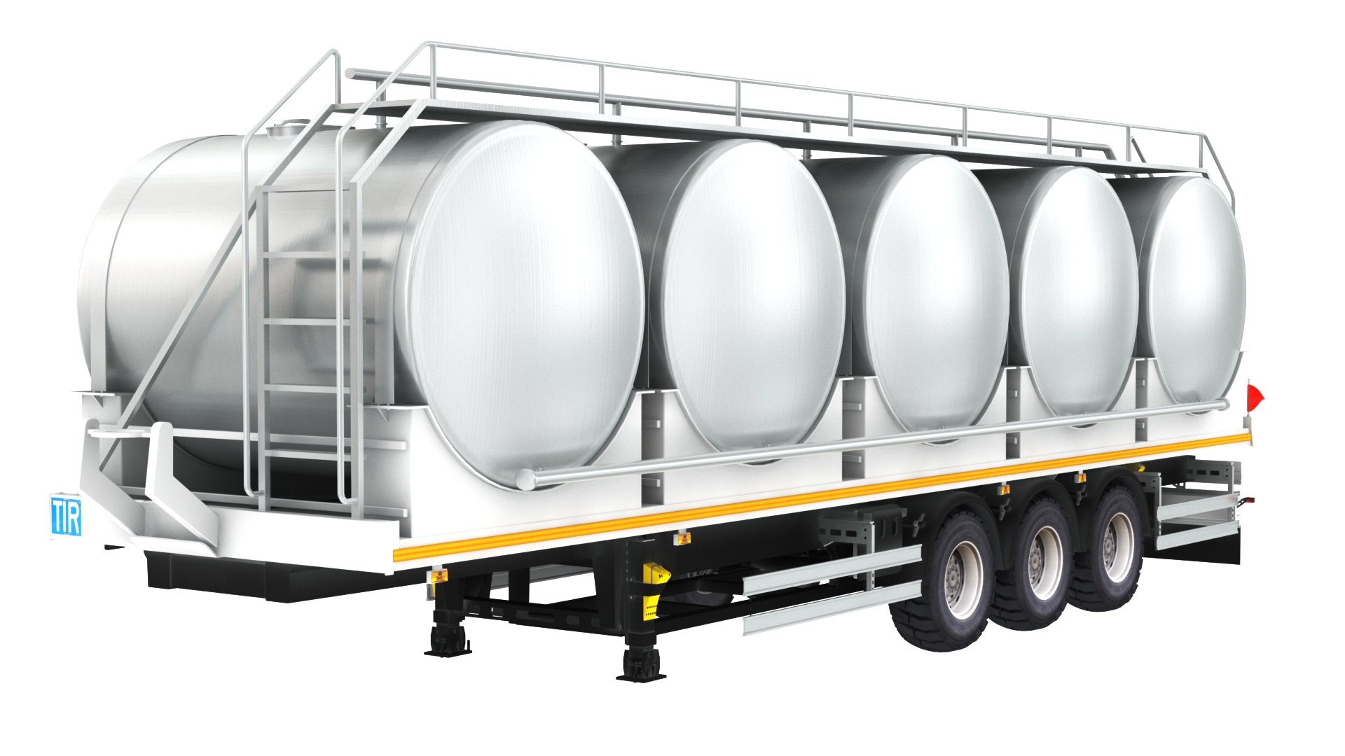 Food Grade Trailer Collection Milk Trailer 3D Model - TurboSquid 2277978