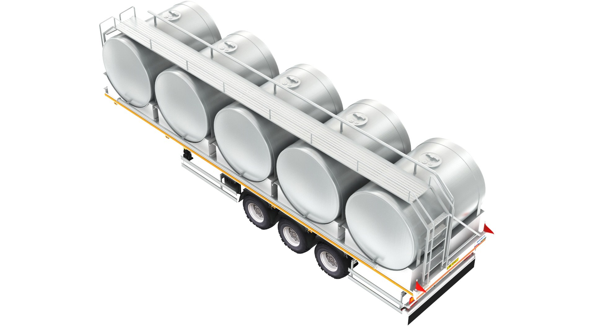 Food Grade Trailer Collection Milk Trailer 3D Model - TurboSquid 2277978