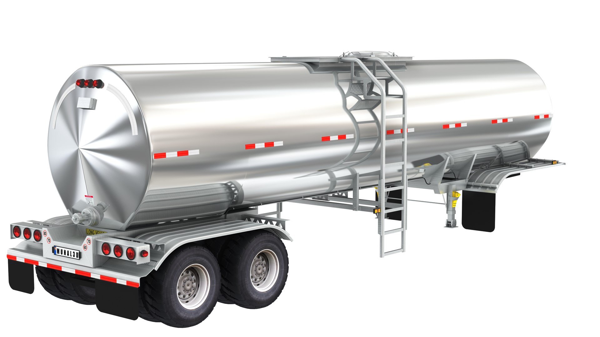 Food Grade Trailer Collection Milk Trailer 3D Model - TurboSquid 2277978