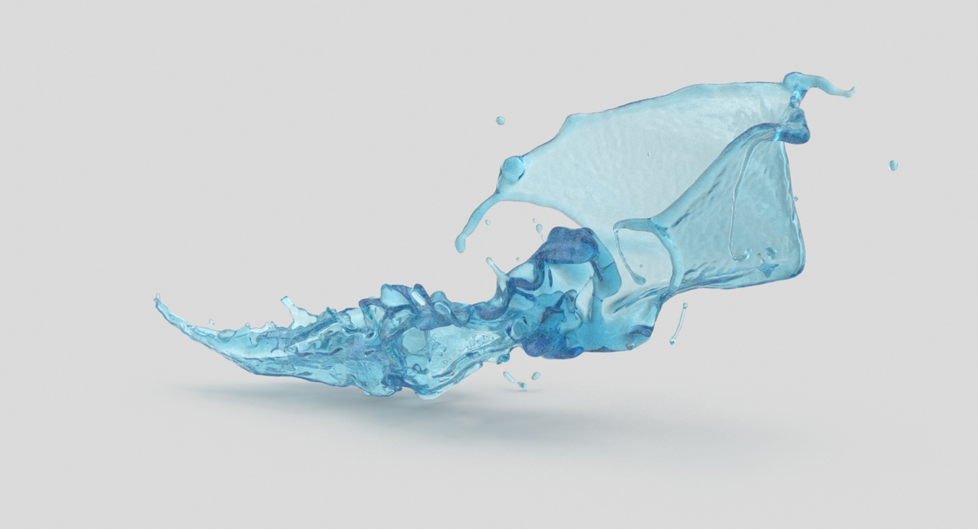 3d Model Isolated Aerial Splash 3