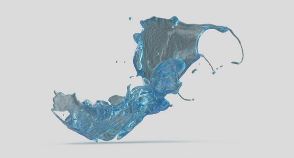 3d model isolated aerial splash 3