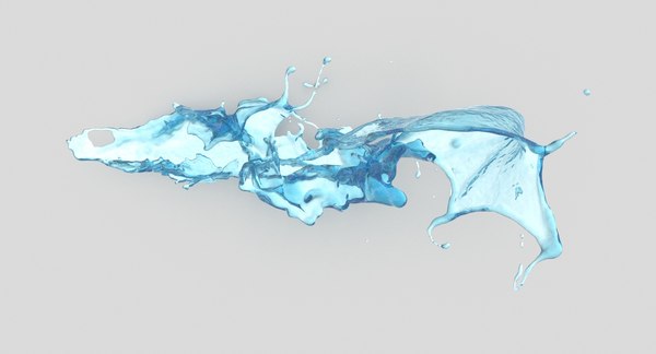 3d model isolated aerial splash 3