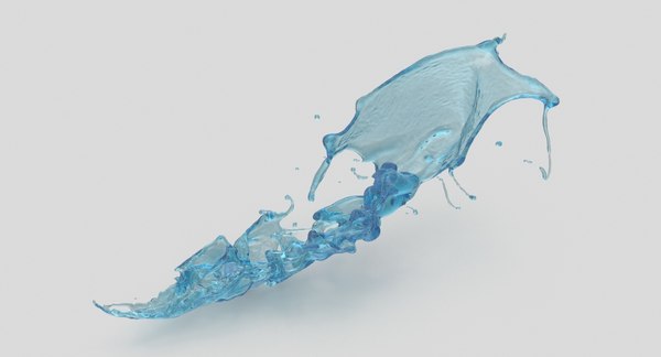 3d model isolated aerial splash 3