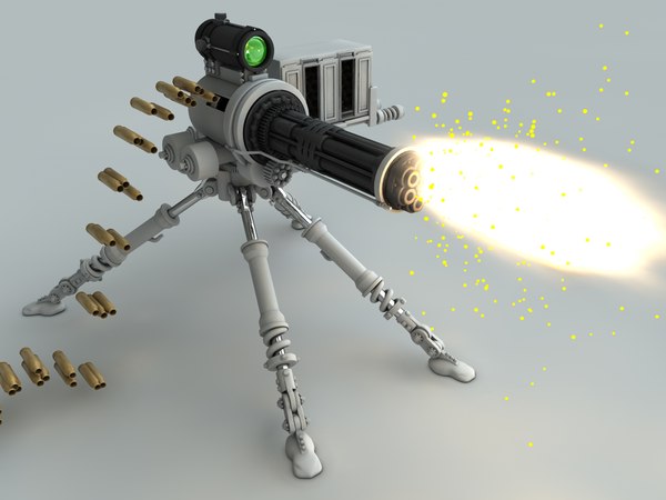 Chaingun Gatling Machine 캐논 총 3D 모델 - TurboSquid 623106