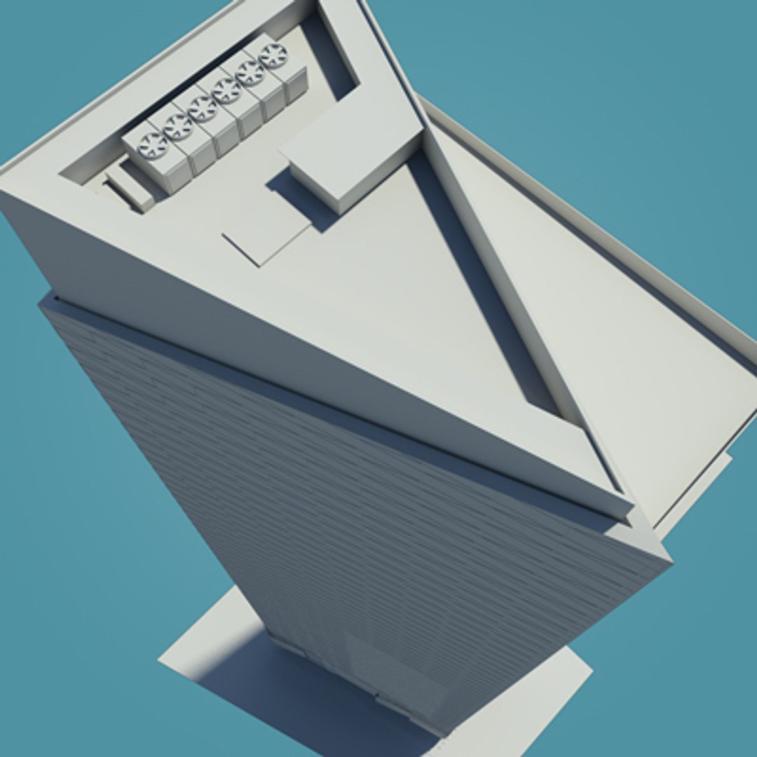 Square Tower 3d Model