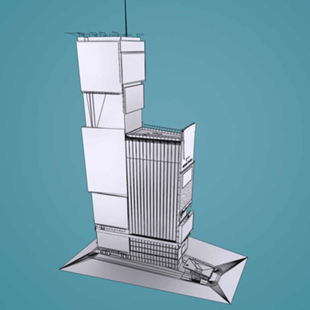 Square Tower 3d Model