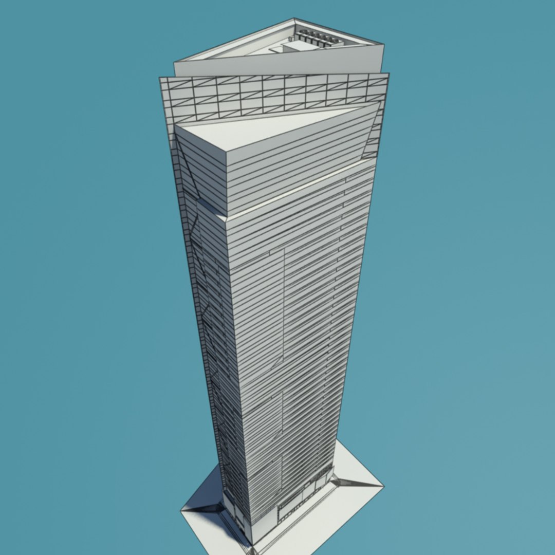 Square Tower 3d Model