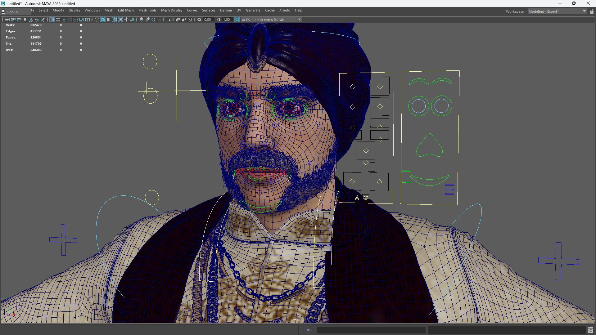 3D Middle Eastern Merchant Realistic Model Arabian Old Trader ...