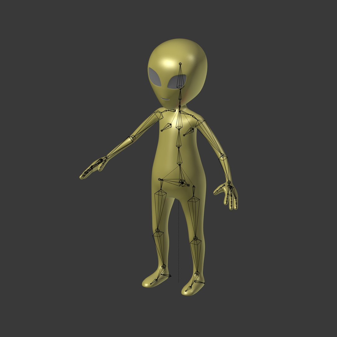 3D Alien Cartoon Model - TurboSquid 1589802