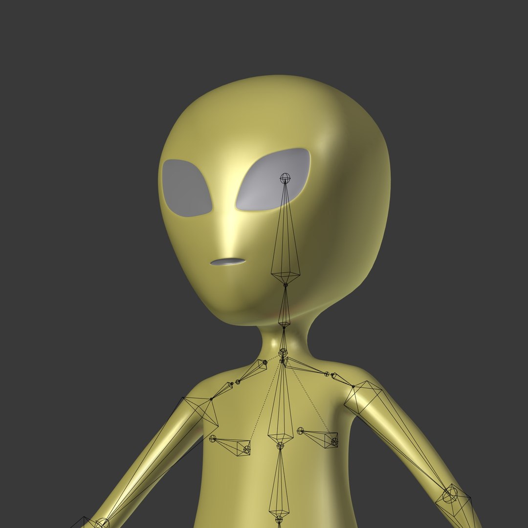 3D Alien Cartoon Model - TurboSquid 1589802