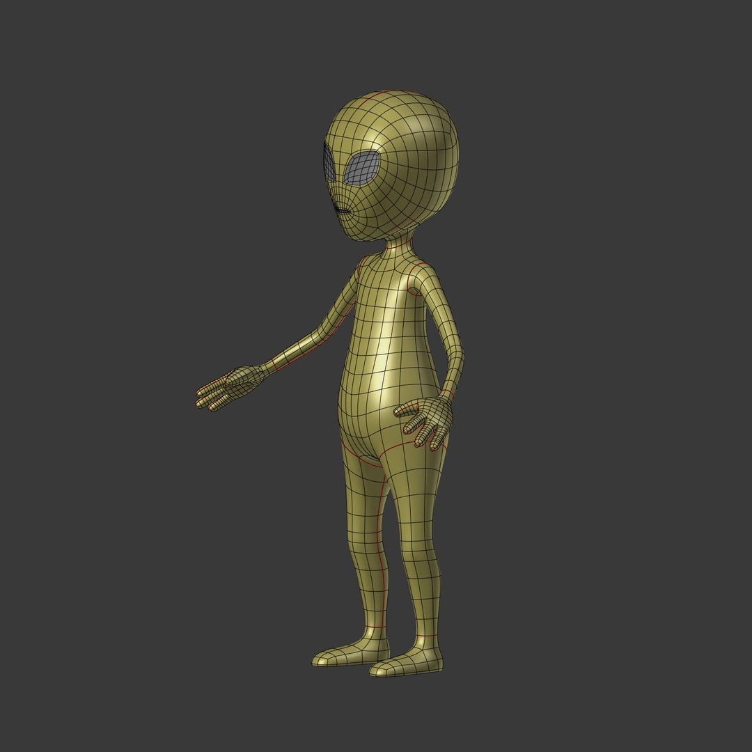 3D Alien Cartoon Model - TurboSquid 1589802