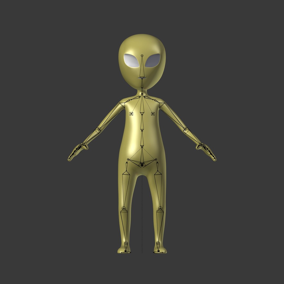 3D Alien Cartoon Model - TurboSquid 1589802