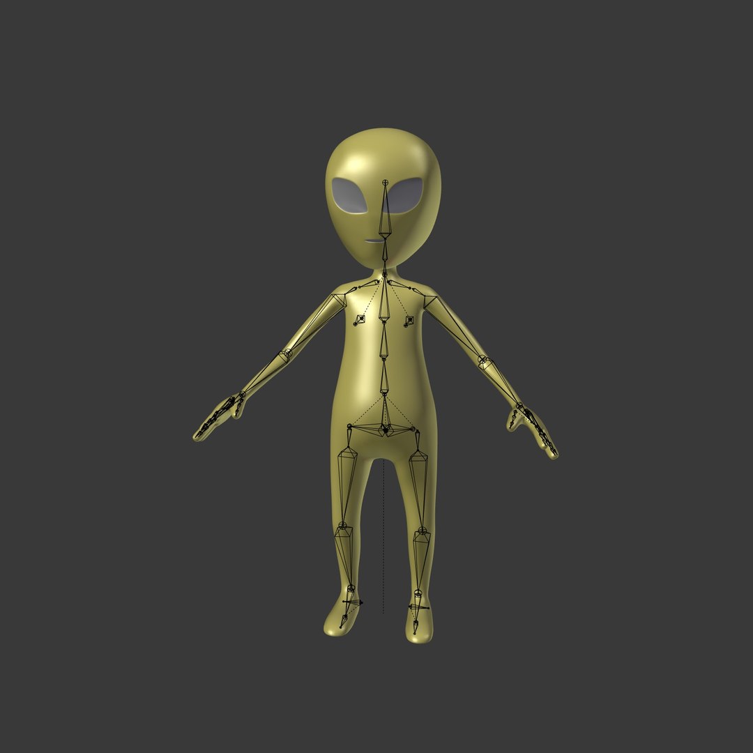 3D Alien Cartoon Model - TurboSquid 1589802