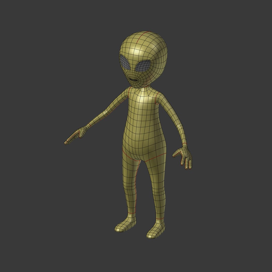 3D Alien Cartoon Model - TurboSquid 1589802