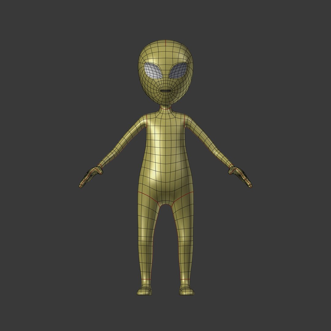 3D Alien Cartoon Model - TurboSquid 1589802