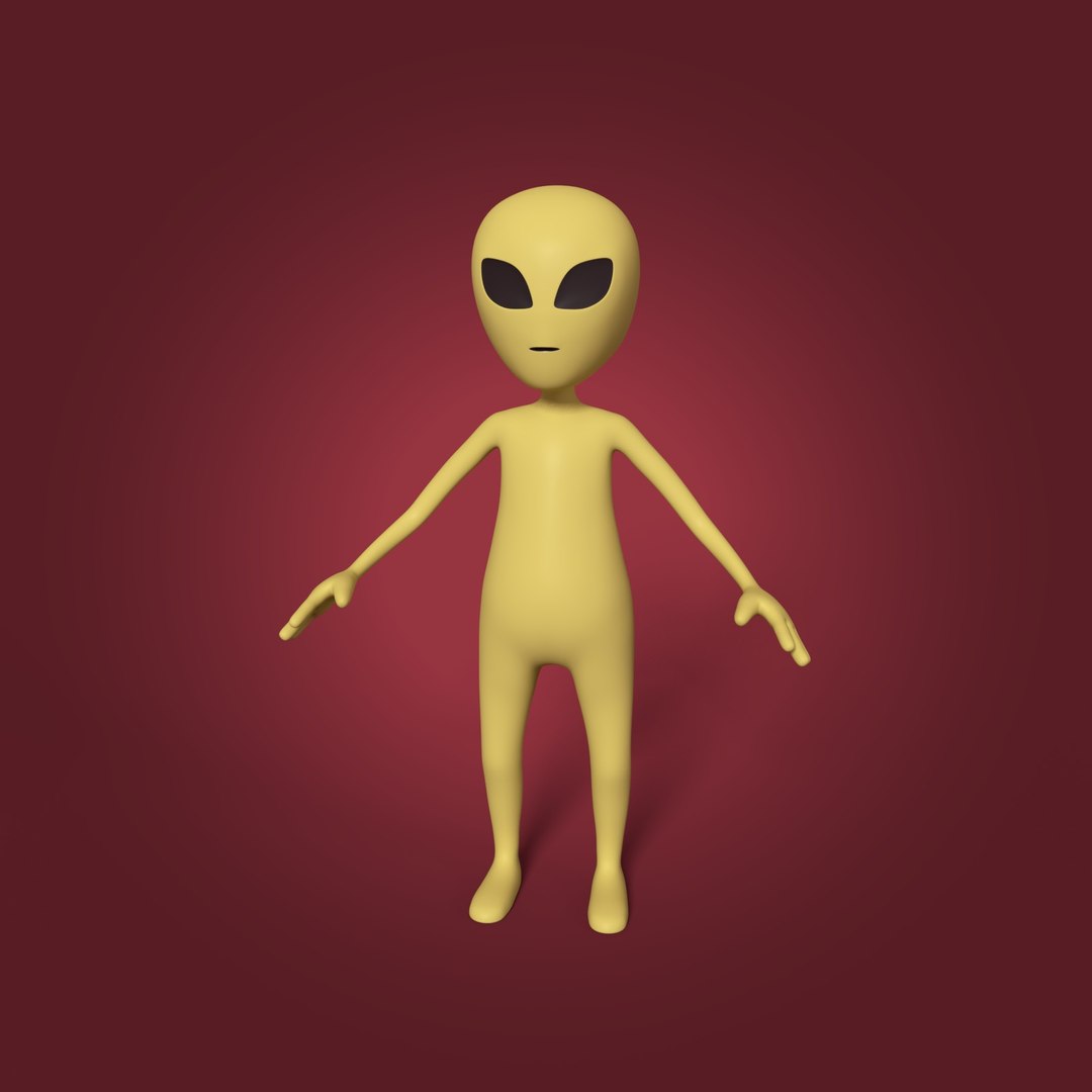3D Alien Cartoon Model - TurboSquid 1589802