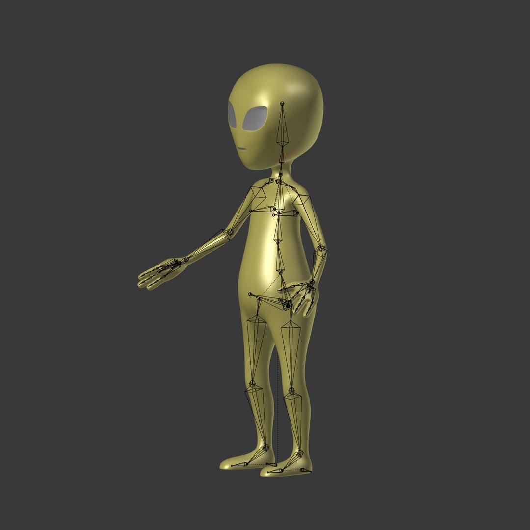 3D Alien Cartoon Model - TurboSquid 1589802