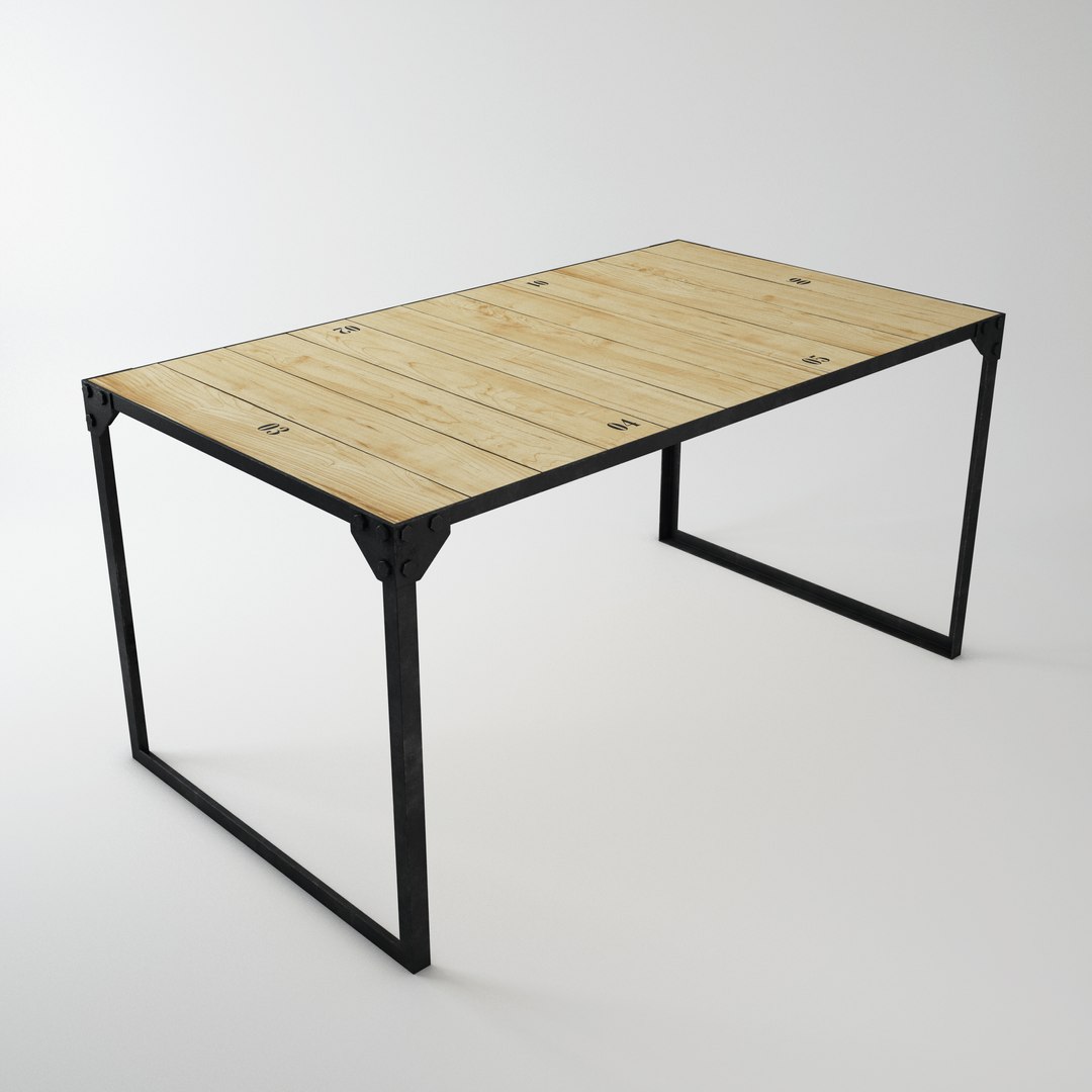 3d table scanline included model